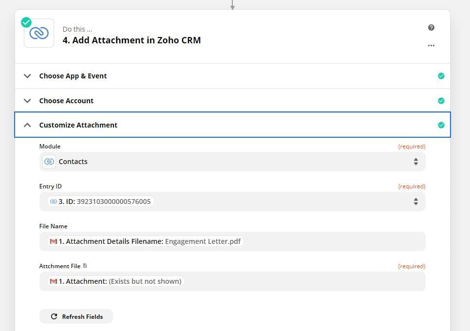 How to scrape inbound emails for file attachments and automatically attach files to Zoho CRM ...