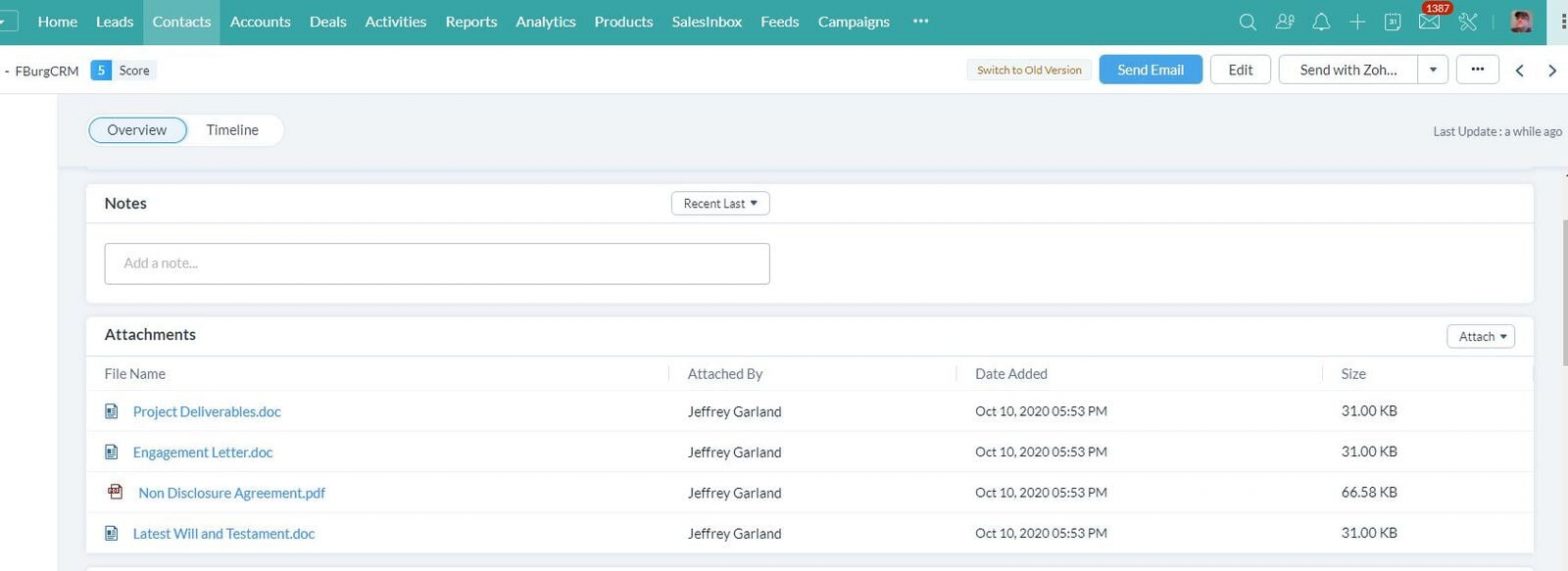 How to scrape inbound emails for file attachments and automatically attach files to Zoho CRM ...